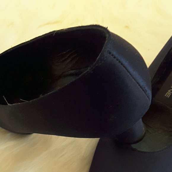Evan Picone | Shoes | Evan Picone Blue Satan Heel Shoes | Poshmark